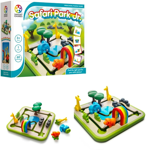 SmartGames Safari Park Jr. Preschool Puzzle Game with 60 Challenges for ...