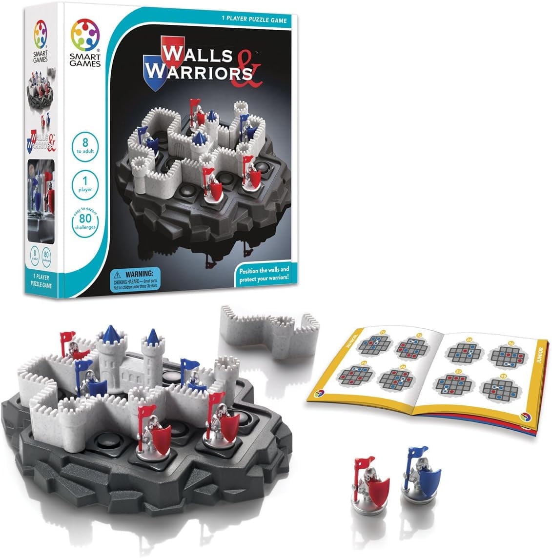 SmartGames Walls & Warriors Skill-Building Puzzle Game Ages 8 ...
