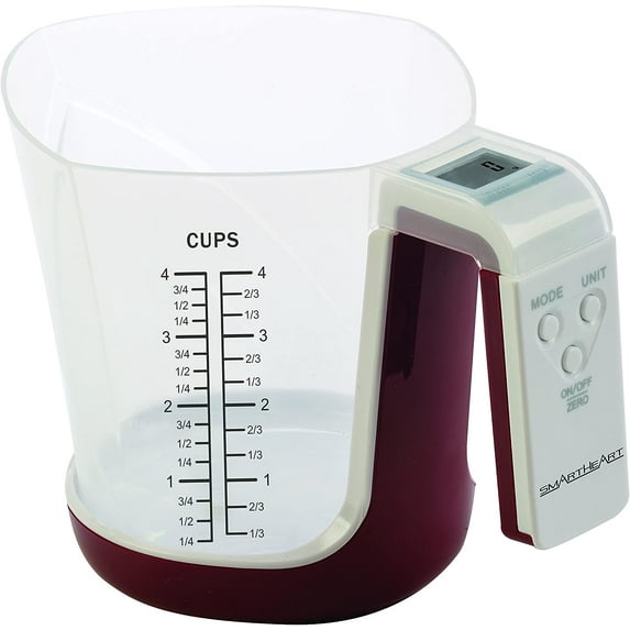 SmartHeart Electronic Kitchen Cup Scale with Easy-read Display for Dry ...