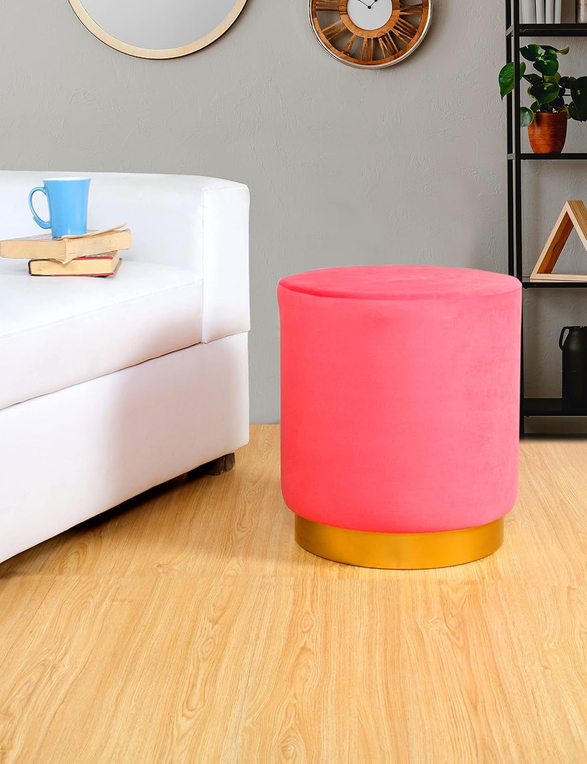 SmartKart Ottoman Pouffes for Sitting Stool for Living Room Sitting Pouf Furniture Footrest ...
