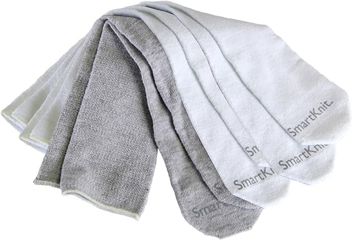SmartKnit Kids Seamless AFO Socks, 3 Pack, Soft Design, White Grey ...