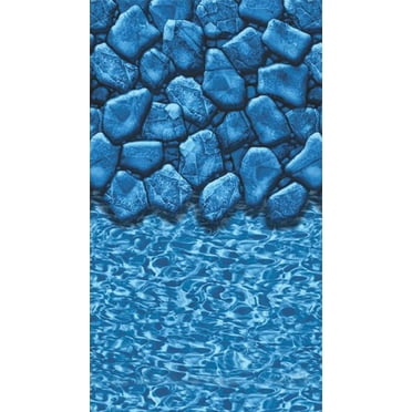 SmartLine 15' Round Antilles Dolphin Overlap Swimming Pool Liner, 48 ...