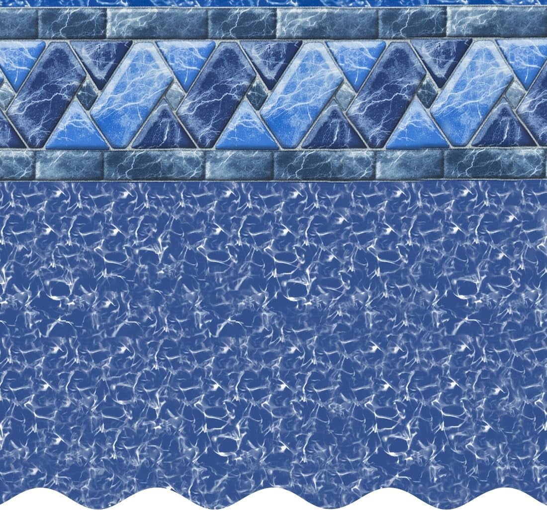 SmartLine 12' Round Riverstone Unibead Above Ground Swimming Pool Liner ...