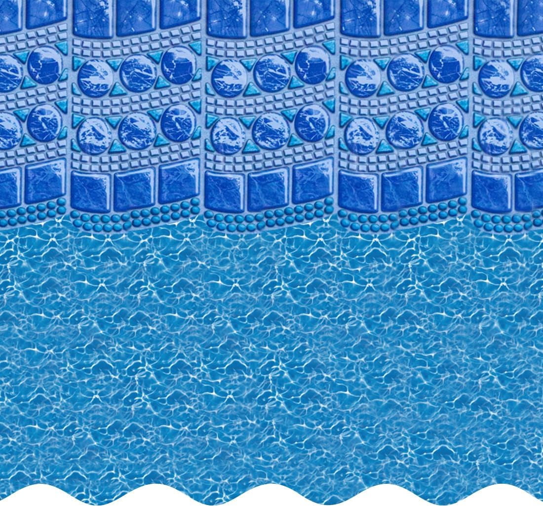 SmartLine 12' x 18' Oval Swirl Tile Overlap Above Ground Swimming Pool ...