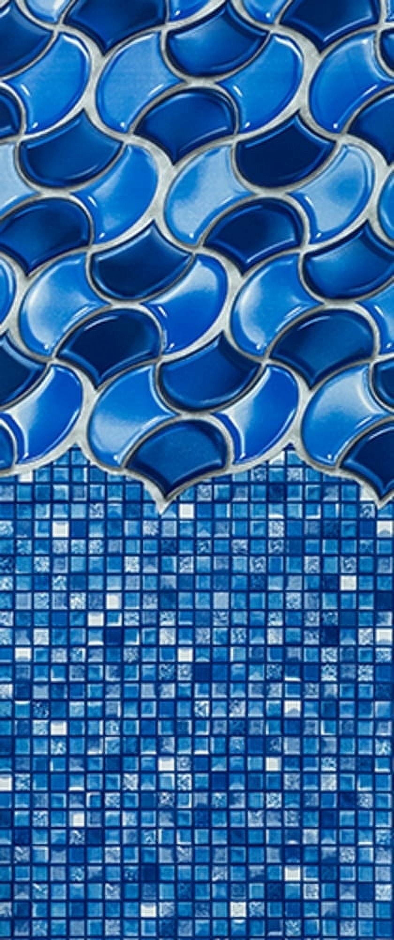 SmartLine 12' x 18' Oval Waves of Poseidon Overlap Swimming Pool Liner ...