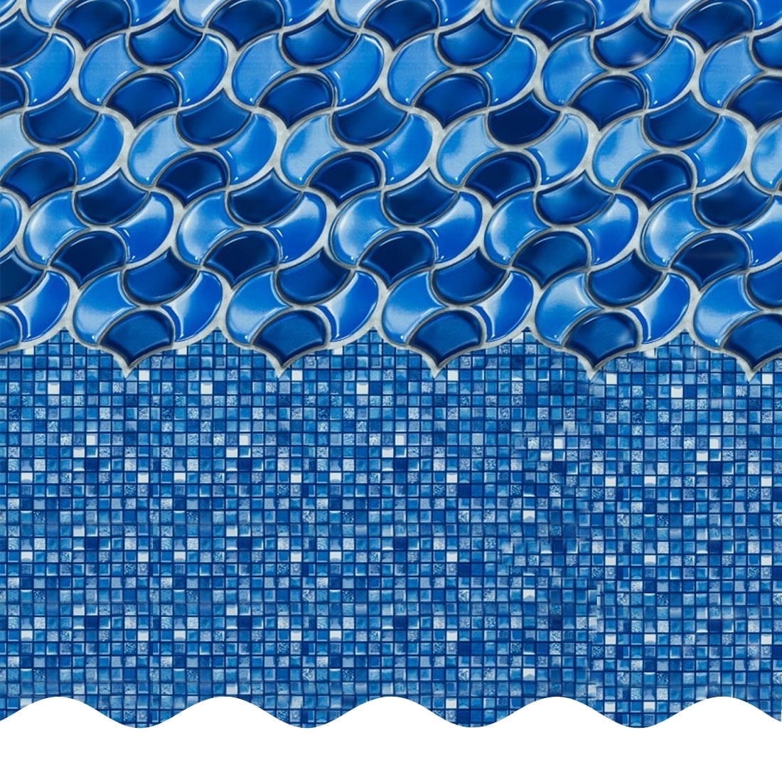 SmartLine 12' x 24' Oval Waves of Poseidon Overlap Above Ground ...