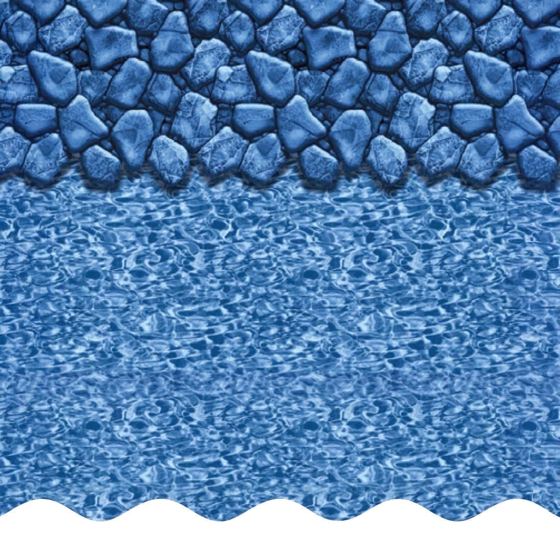 SmartLine 15' Round Boulder Swirl Overlap Above Ground Swimming Pool ...
