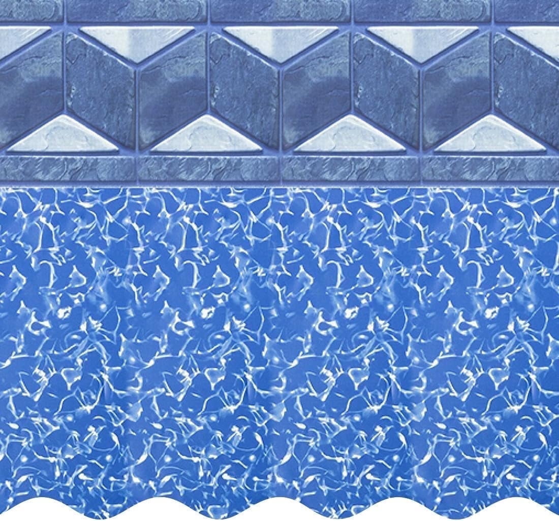 SmartLine 15' Round Tuscan Unibead Above Ground Swimming Pool Liner, 52 ...