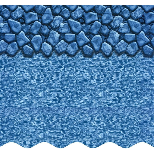 SmartLine 15' x 24' Oval Boulder Swirl Overlap Above Ground Swimming ...