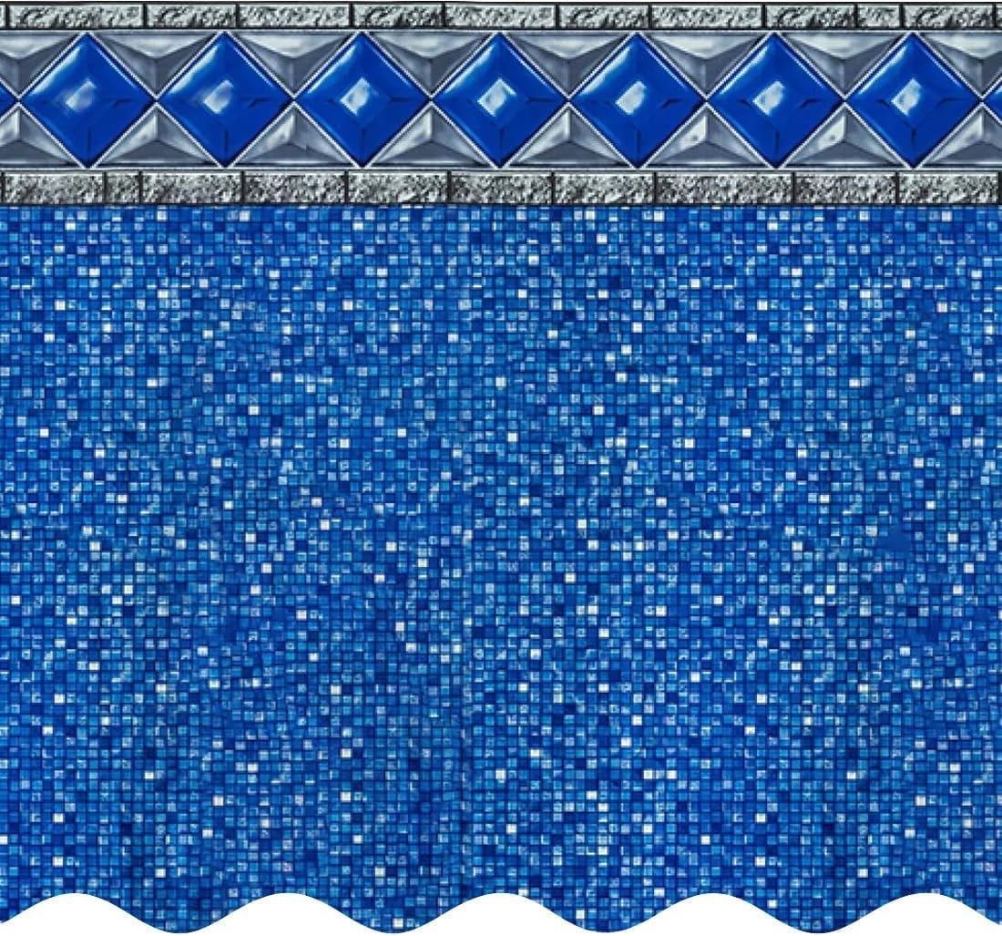 SmartLine 15' x 25' Oval Crystal Tile Unibead Above Ground Swimming ...