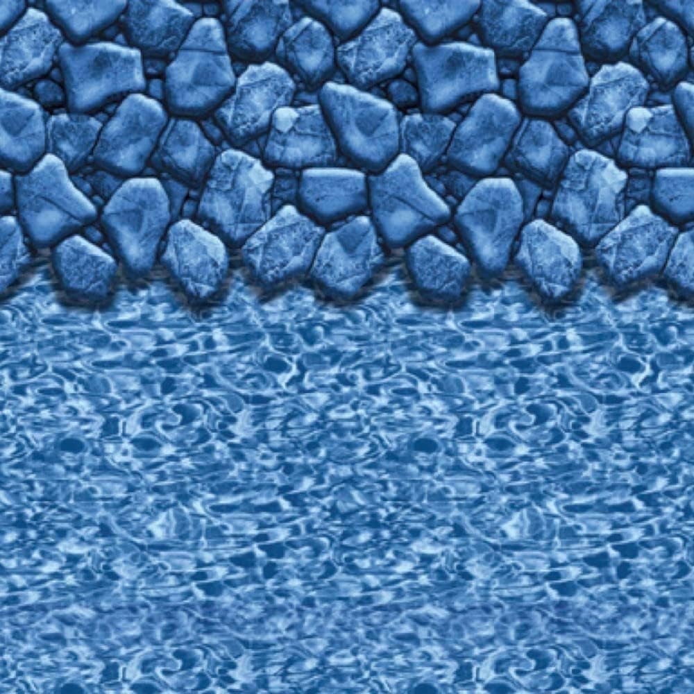 SmartLine 16' Round Boulder Swirl Overlap Above Ground Swimming Pool ...