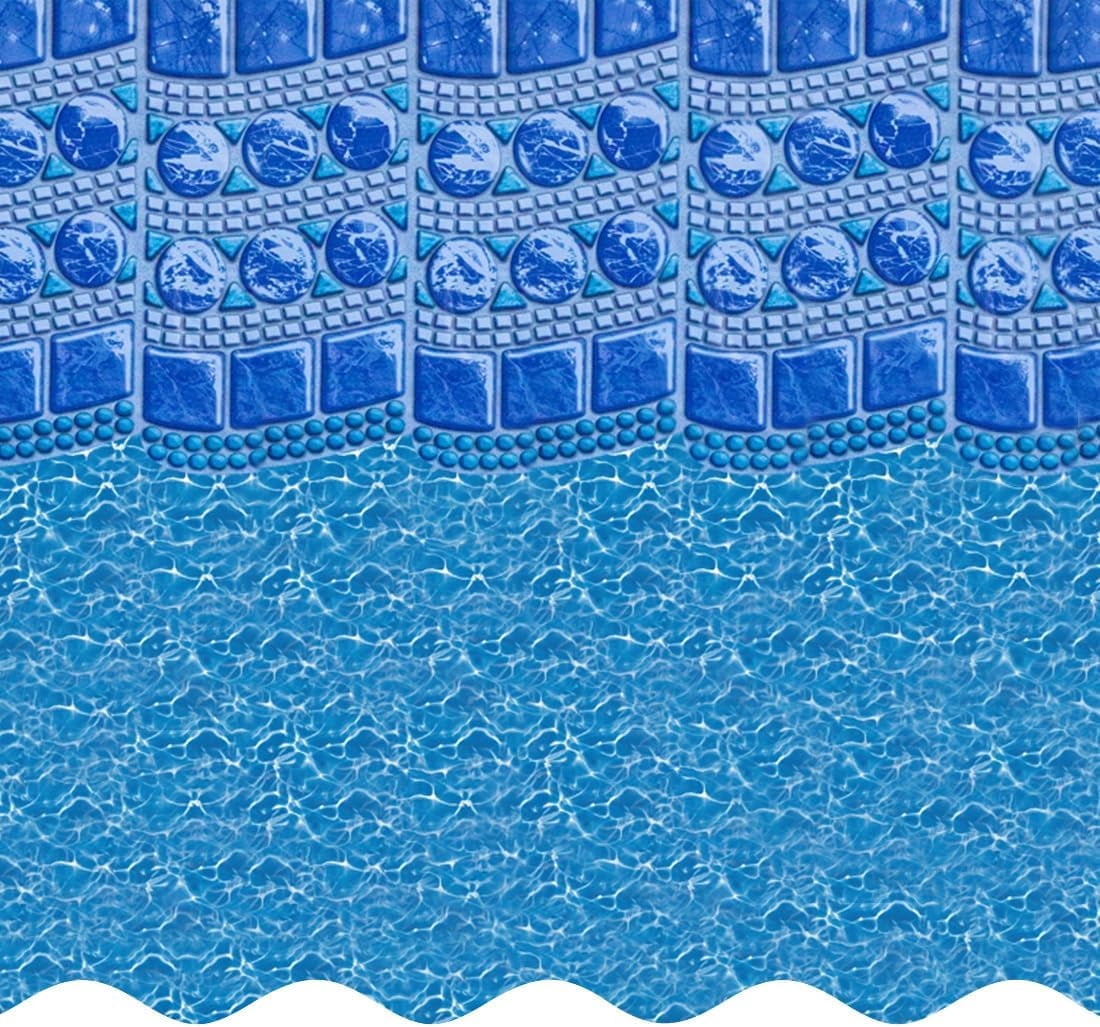 SmartLine 16' x 24' Oval Swirl Tile Overlap Above Ground Swimming Pool ...