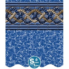SmartLine 16' x 24' Oval Antilles Dolphin Overlap Above Ground Swimming ...