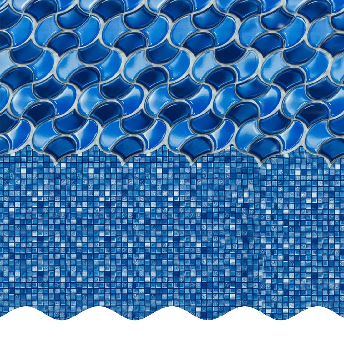 SmartLine 18' x 33' Oval Waves of Poseidon Overlap Above Ground ...