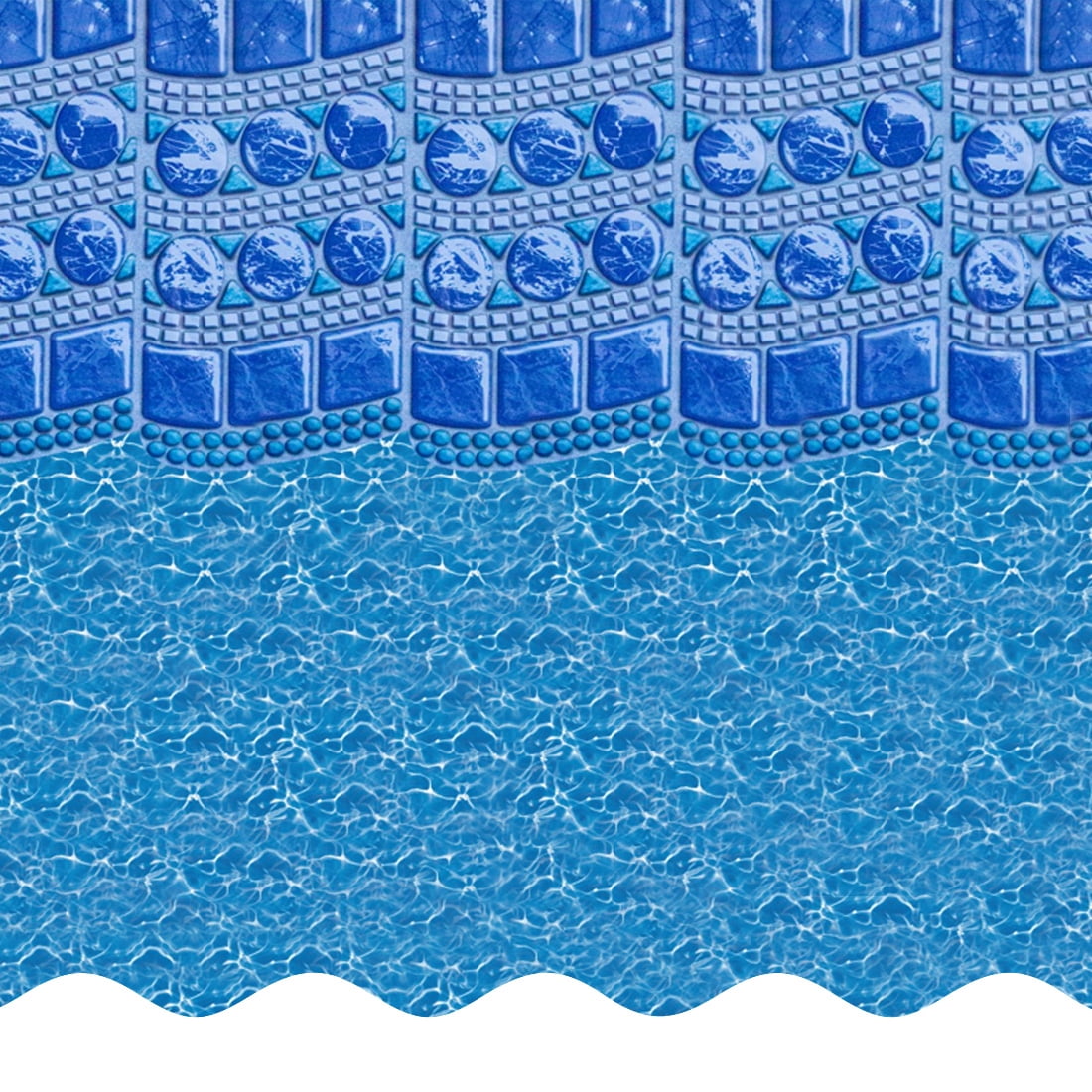 SmartLine 18' x 34' Oval Swirl Tile Overlap Above Ground Swimming Pool ...