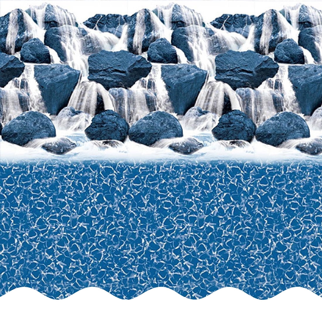 SmartLine 18' x 34' Oval Waterfall Overlap Above Ground Swimming Pool ...