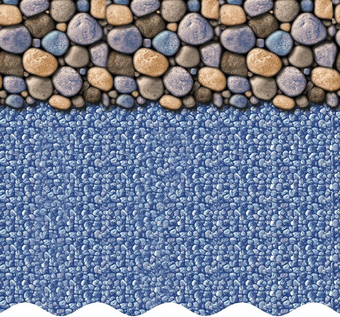 SmartLine 21' Round Seaside Lagoon Overlap Above Ground Swimming Pool ...