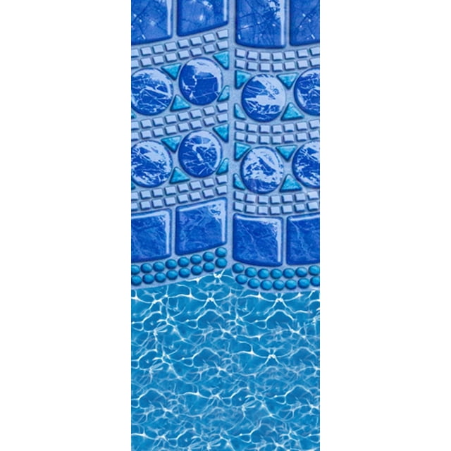 SmartLine 21' Round Swirl Tile Overlap Pool Liner 48"/52" Height 25 ...