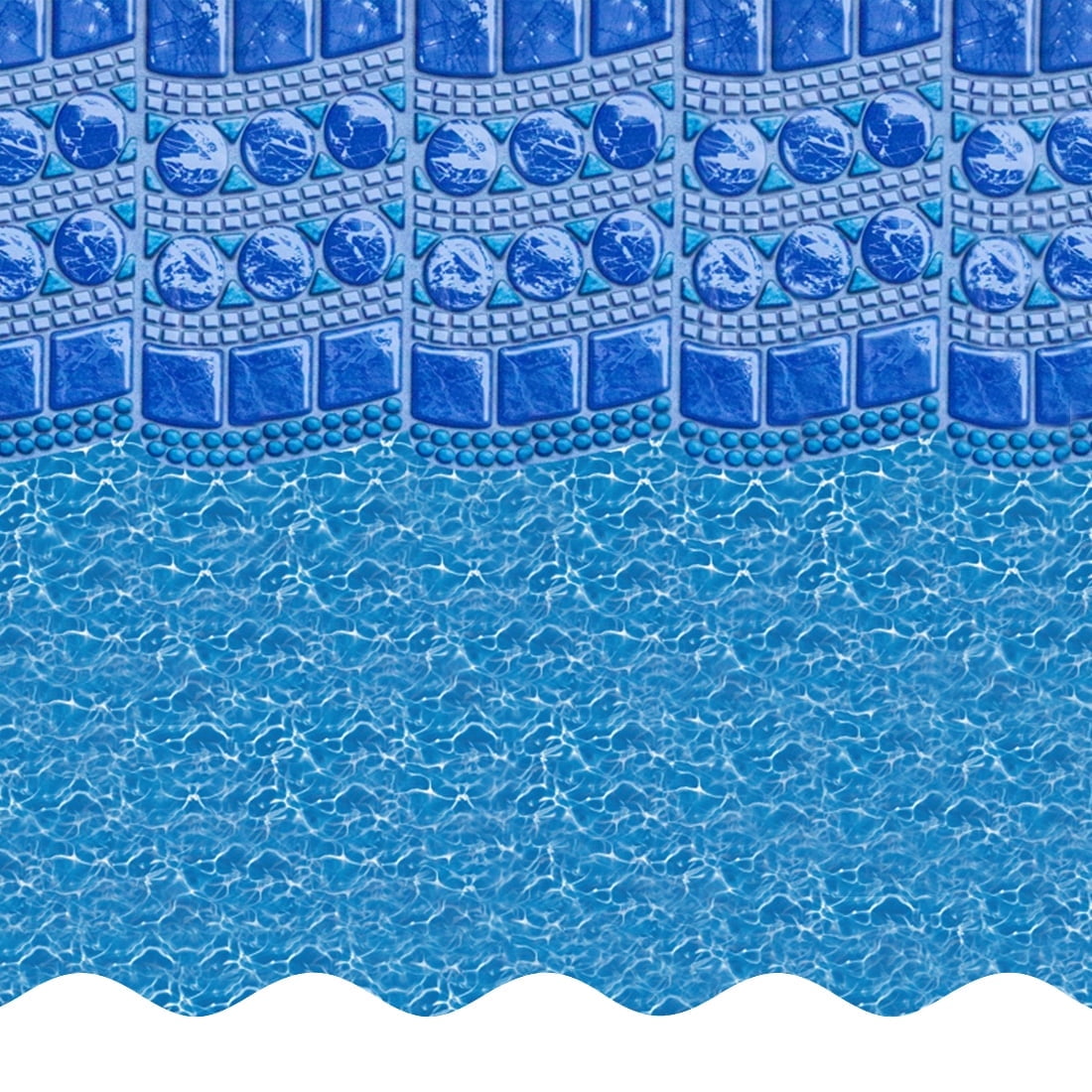 SmartLine 21' x 41' Oval Swirl Tile Overlap Above Ground Swimming Pool ...