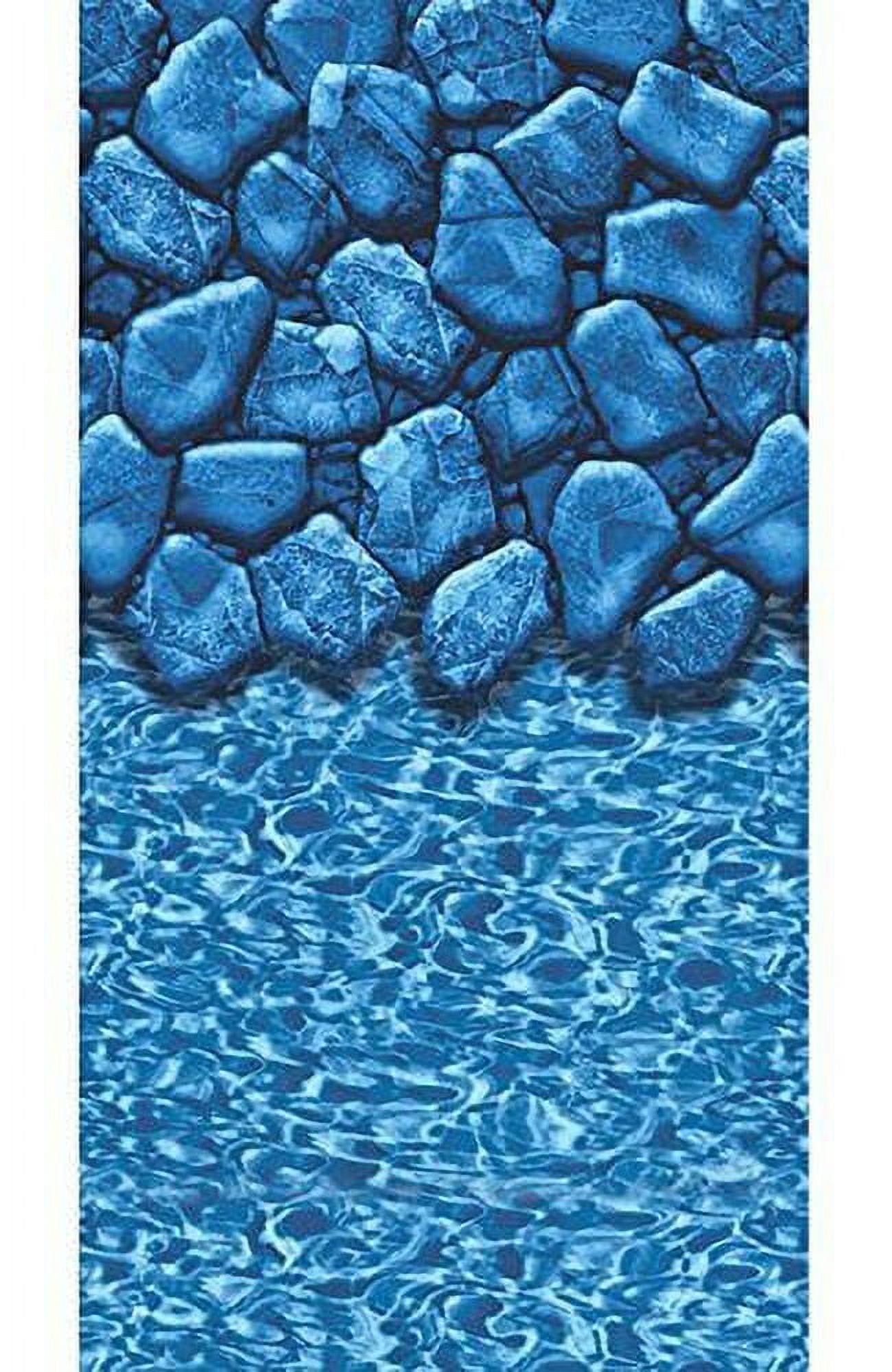 SmartLine 24' Round Boulder Swirl Overlap Swimming Pool Liner 48"/52 ...