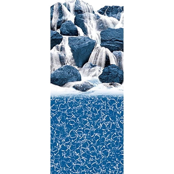 SmartLine 24' Round Waterfall Beaded Above Ground Swimming Pool Liner ...