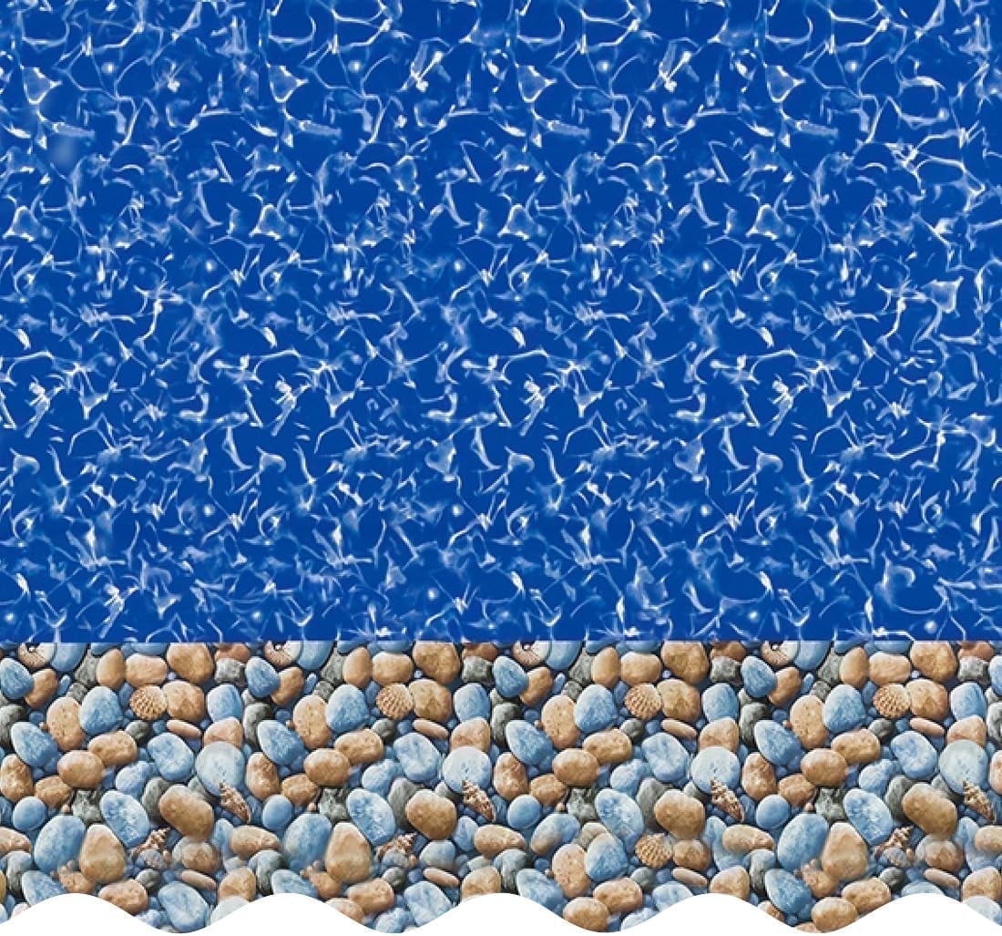 SmartLine 27' Round Bedrock Overlap Above Ground Swimming Pool Liner ...