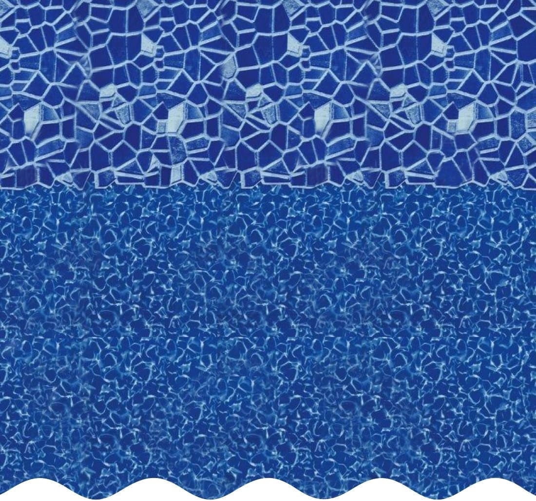 SmartLine 27' Round Cracked Glass Overlap Above Ground Swimming Pool ...