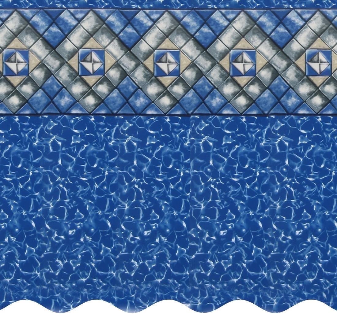 SmartLine 27' Round Manor Unibead Above Ground Swimming Pool Liner, 52 ...