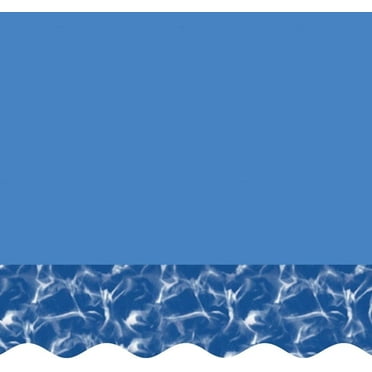 SmartLine 24' Round Waterfall Beaded Above Ground Swimming Pool Liner ...