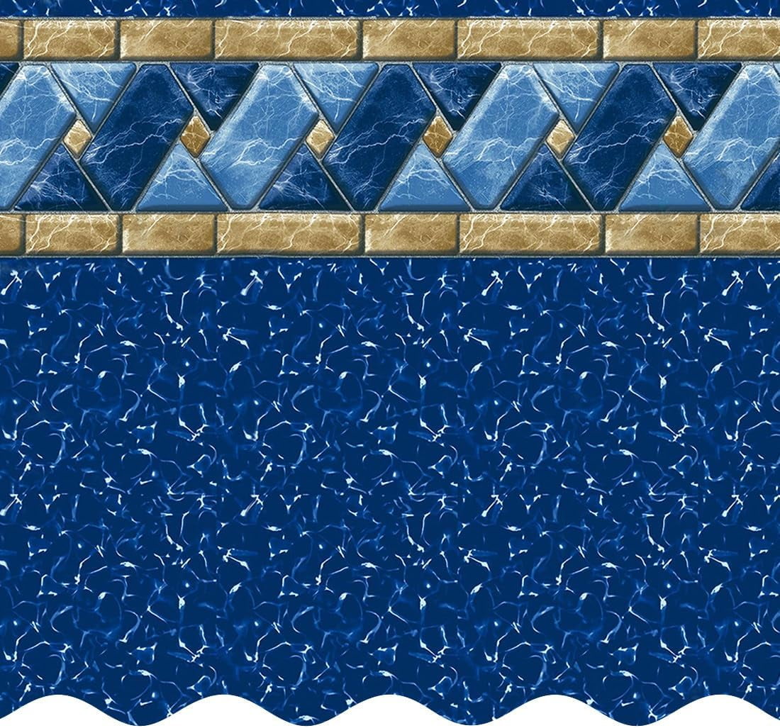 SmartLine 28' Round Lakeview Gold Unibead Above Ground Swimming Pool ...