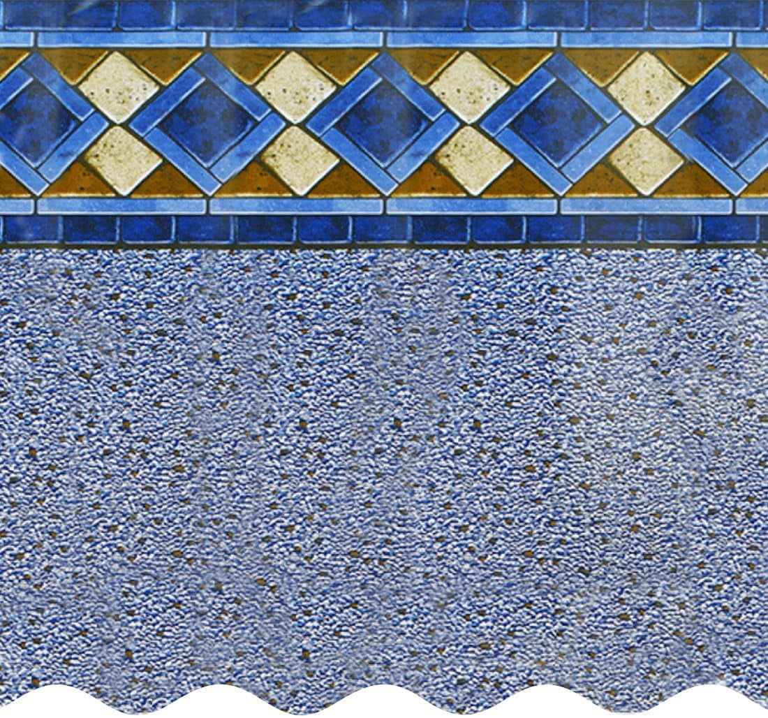 SmartLine 28' Round Mosaic Diamond Unibead Above Ground Swimming Pool ...