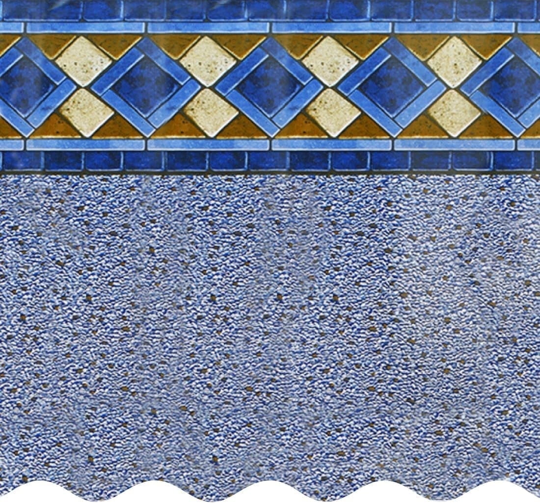 SmartLine 28' Round Mosaic Dimond Unibead Above Ground Swimming Pool ...