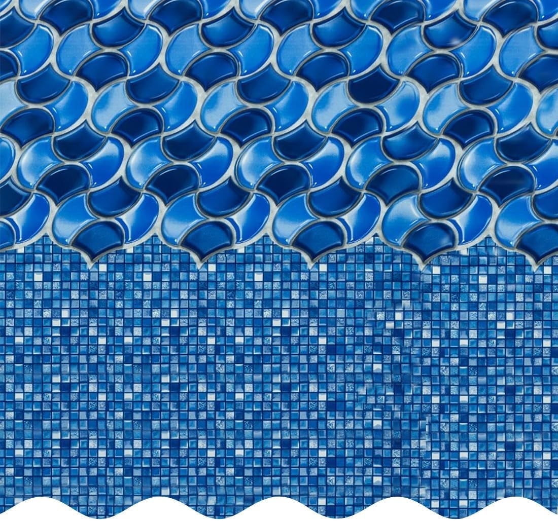 SmartLine 28' Round Waves of Poseidon Overlap Above Ground Swimming ...
