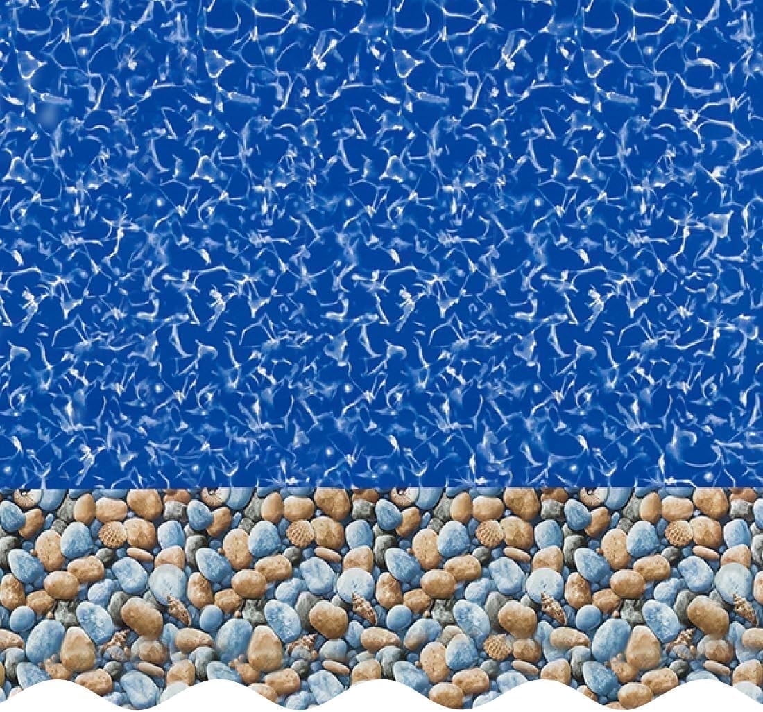 SmartLine 30' Round Bedrock Overlap Above Ground Swimming Pool Liner ...