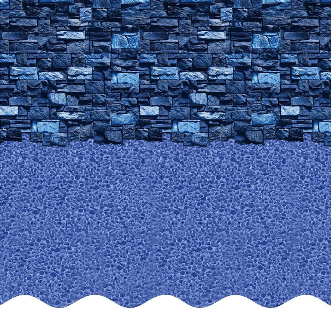SmartLine 30' Round Cobalt Cobblestone Overlap Above Ground Swimming ...