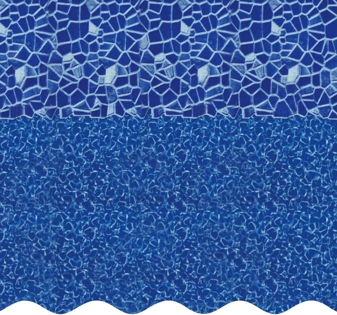 SmartLine 30' Round Cracked Glass Overlap Above Ground Swimming Pool ...