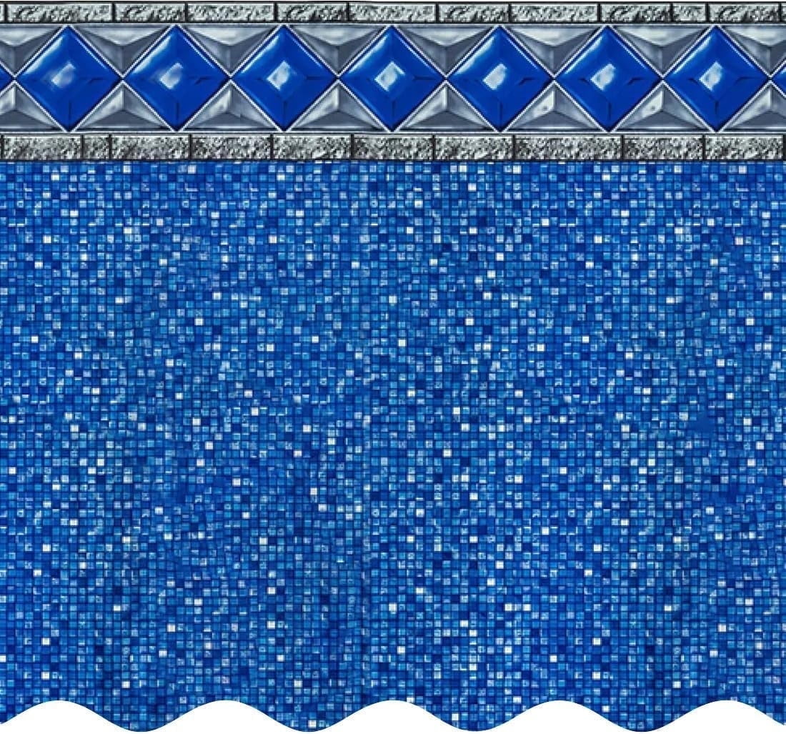 SmartLine 30' Round Crystal Tile Unibead Above Ground Swimming Pool ...