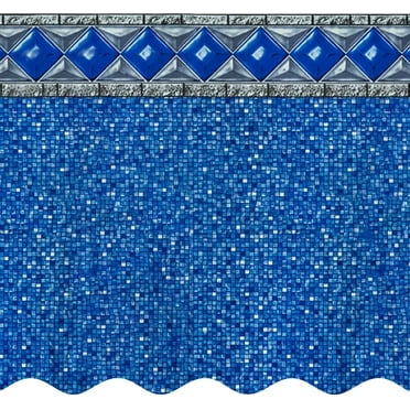 15 ft Round Swimming Pool Liner | Crystal Tile | Unibead | 54 Inch Wall ...