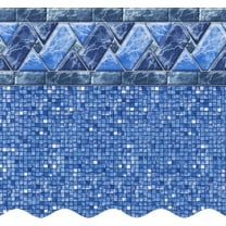 SmartLine 30' Round Bedrock Overlap Above Ground Swimming Pool Liner ...