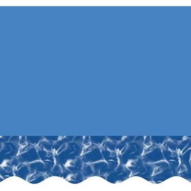SmartLine 24' Round Waterfall Beaded Above Ground Swimming Pool Liner ...