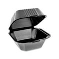 SmartLock Foam Hinged Containers Sandwich, 5.75 x 5.75 x 3.25, Black ...