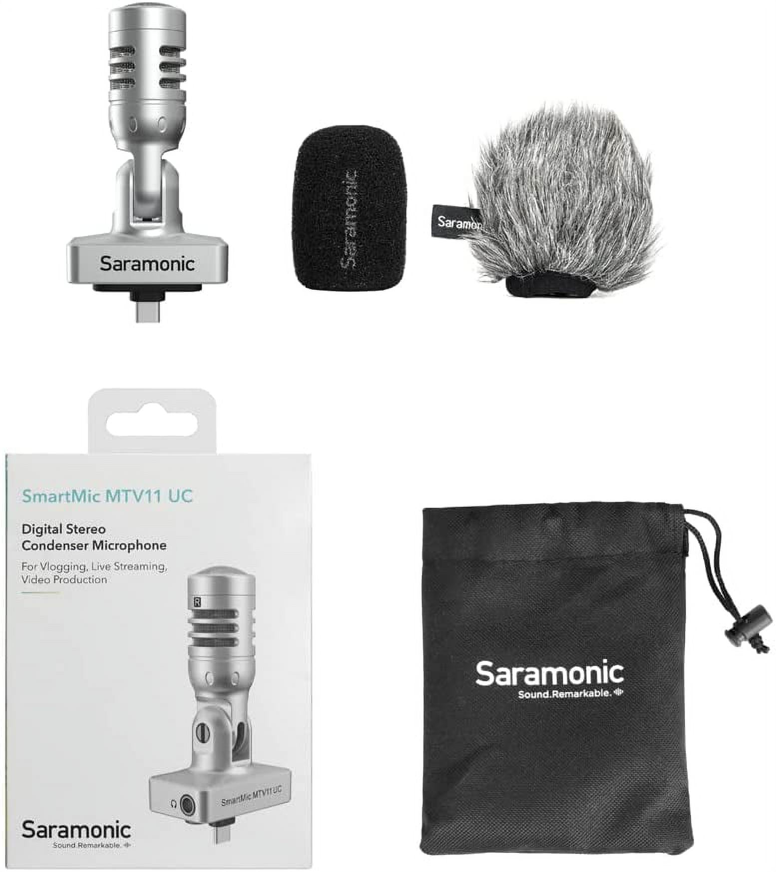 Saramonic SmartMicMTV11UC Stereo Condenser Mic USB-C for Android and ...