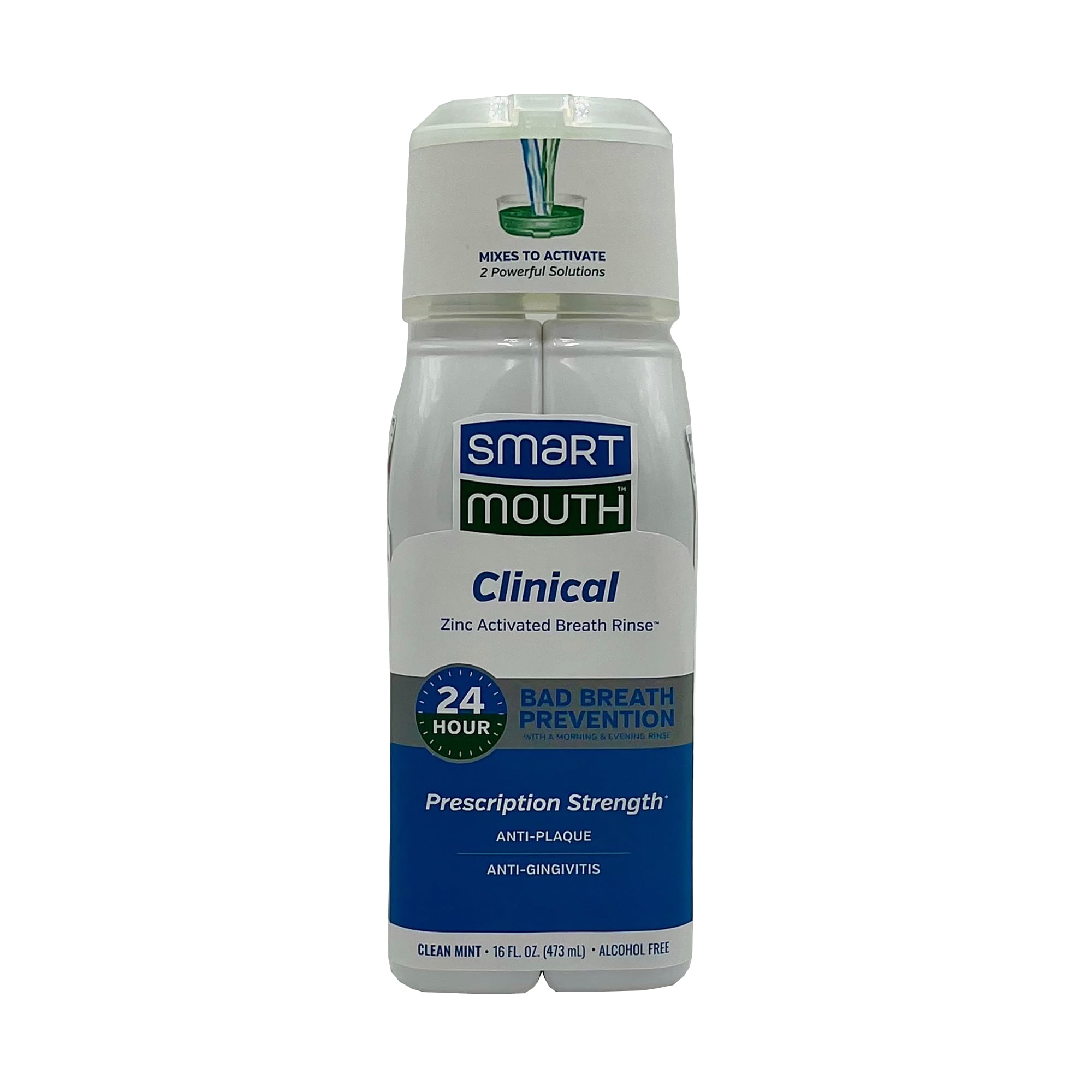 SmartMouth Clinical Activated Breath Rinse 16 oz, Mint, Adult - Walmart.com