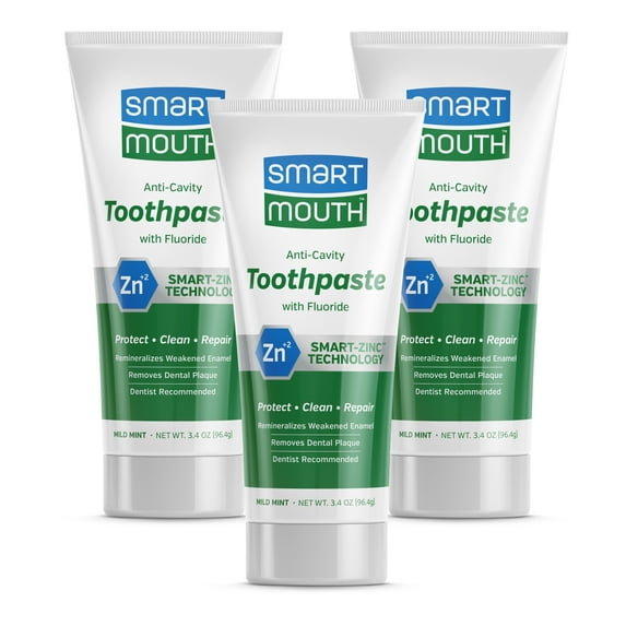 SmartMouth Premium Zinc Ion Toothpaste, Cavity, Enamel, and Plaque Help ...