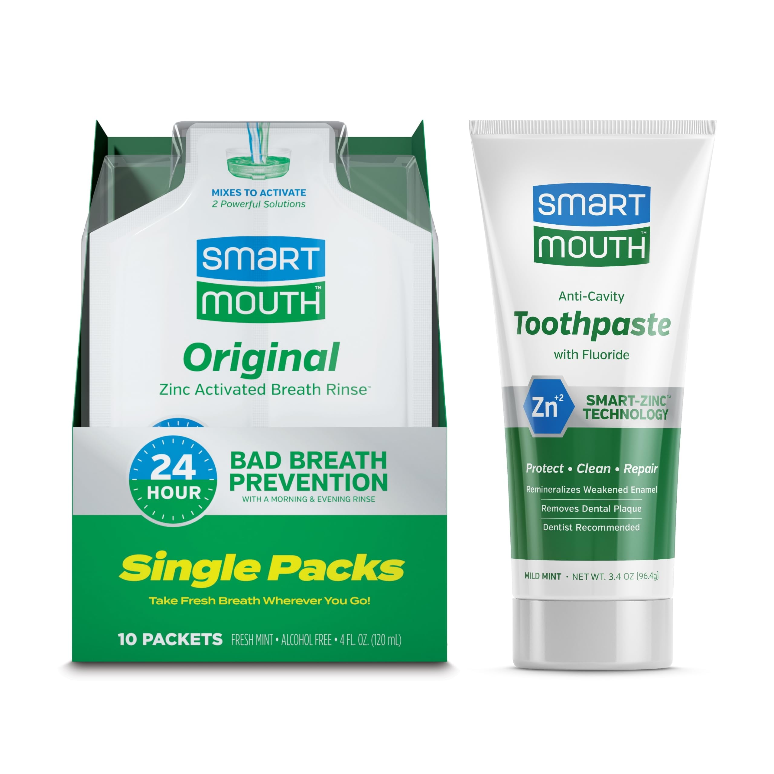 SmartMouth TSA Approved Travel OIF8 Toothpaste & Oral Rinse ...