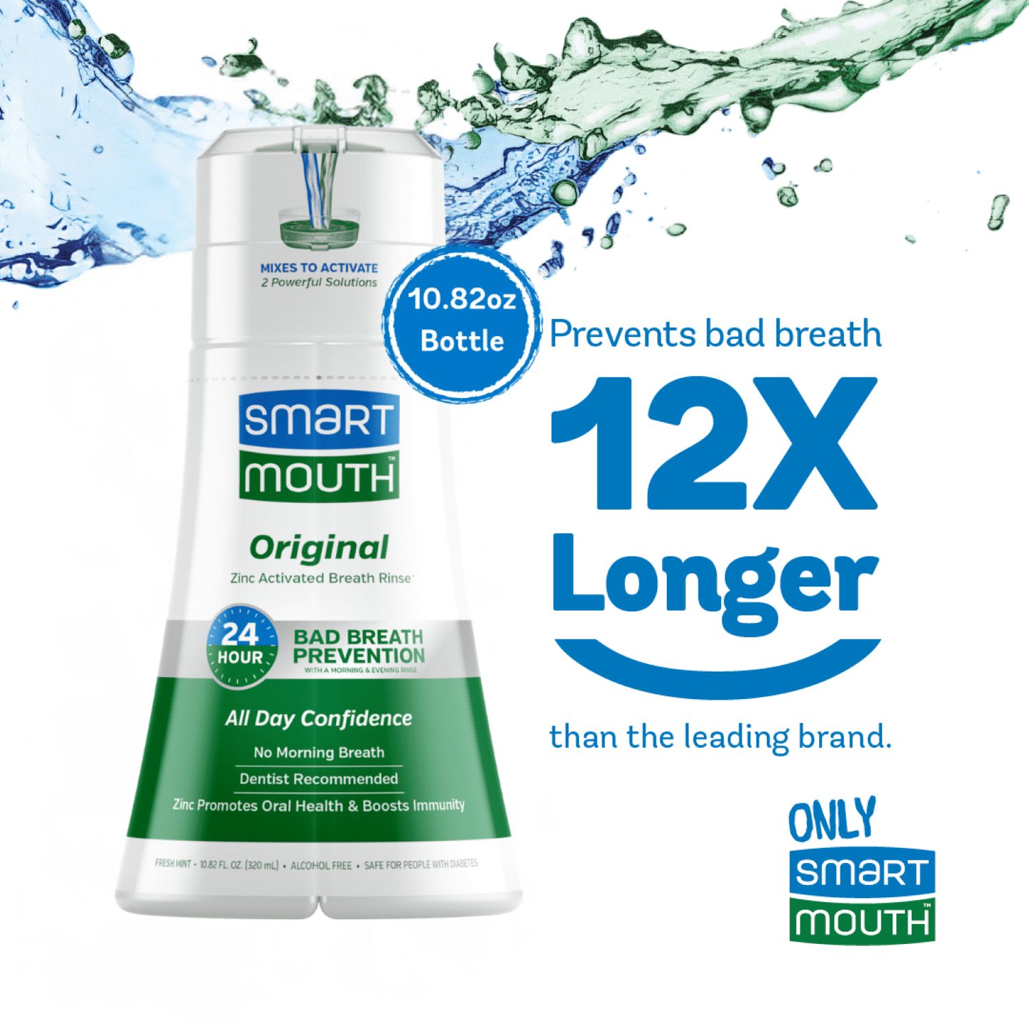 SmartMouth The Original Activated Dual-Solution Oral Breath Rinse ...