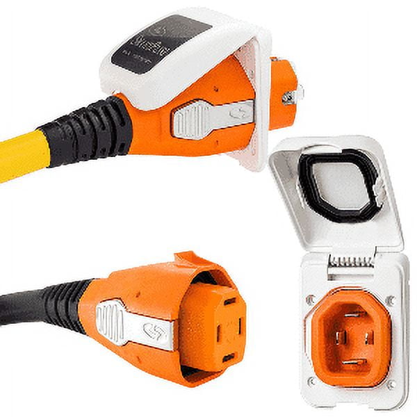 SmartPlug 50 Amp Non Metallic White Inlet & Plug Combo - Boat & RV ...