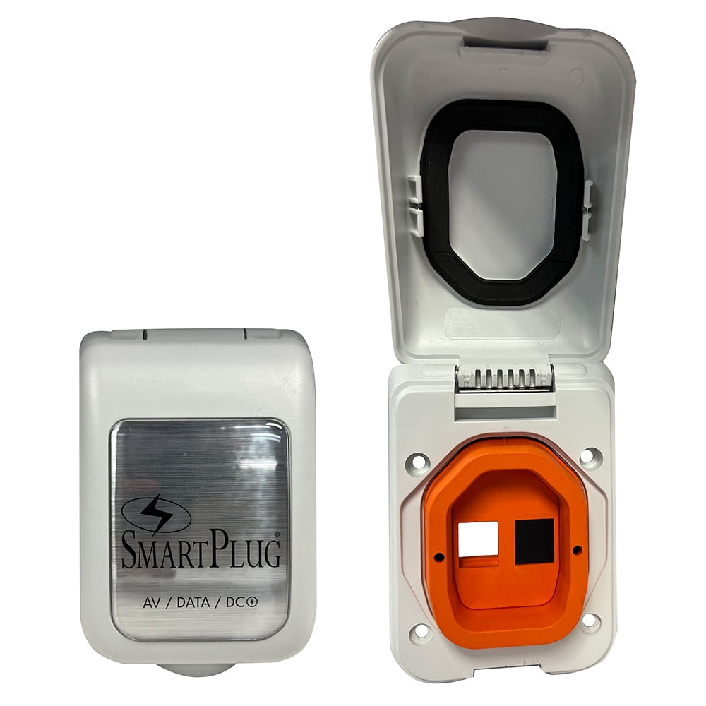 SmartPlug Data Port Case/Inlet Only - White Cover w/One Blank Plug One ...