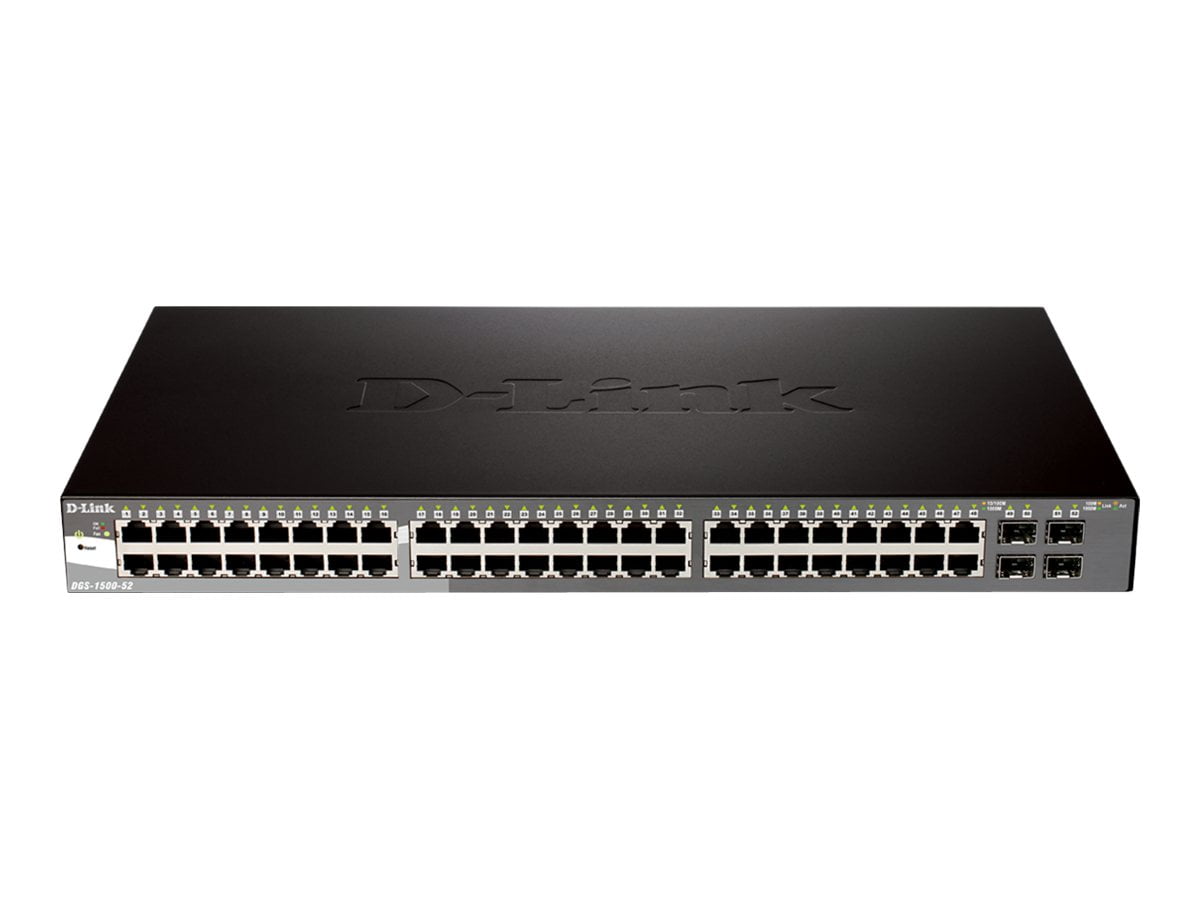 D-Link DGS 1500-52 - Switch - L3 - managed - 48 x 10/100/1000 + 4 x SFP ...