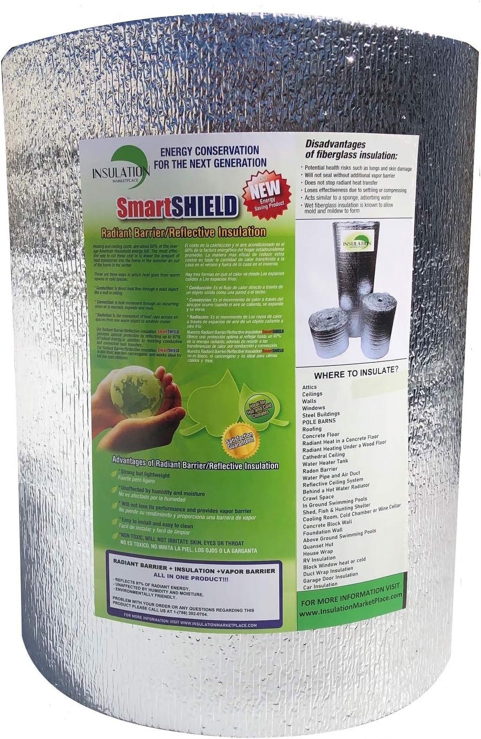 SmartSHIELD Pro-5mm 16"x50ft Reflective Insulation, Foam Core, Foil ...